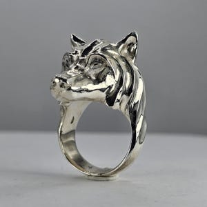 Wolf Ring Handmade Stering Silver Direwolf Ring 3d Wolf Head Ring - Etsy