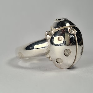 Ladybird Ladybug Ring Sterling Silver Handmade - Etsy