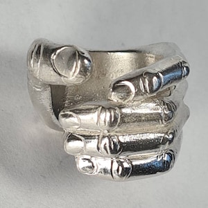 Massive Hand Ring Handmade Sterling Silver - Etsy