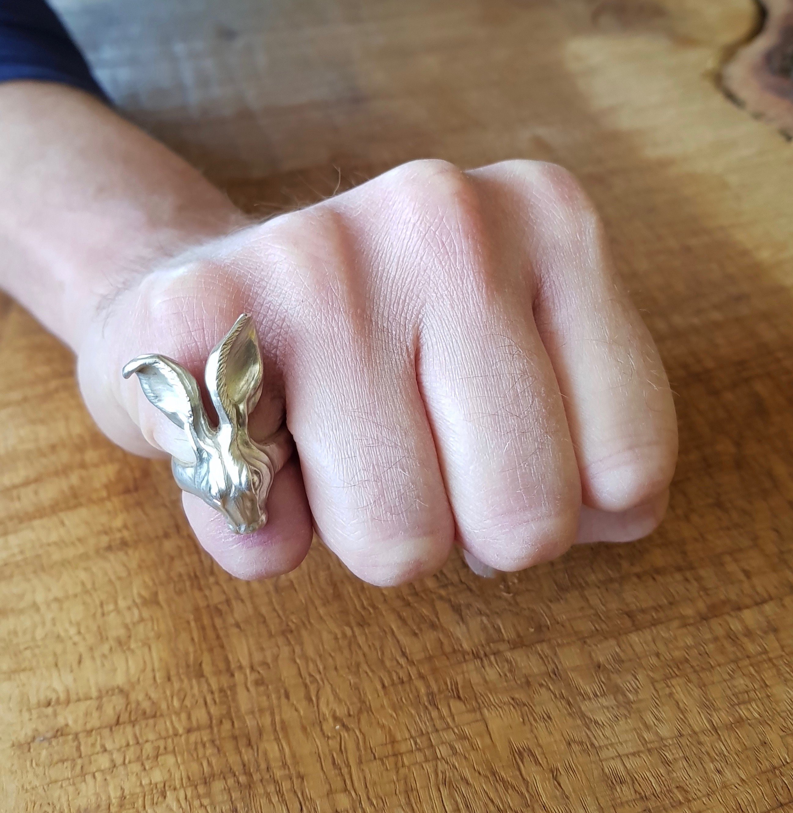 Hare Ring Sterling Silver Handmade - Etsy UK