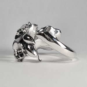 Orchid Ring Sterling Silver Handmade - Etsy