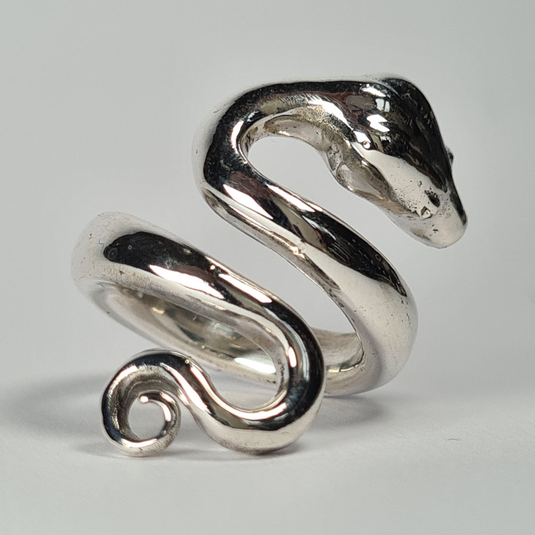 Boa Constrictor Snake Ring Sterling Silver Handmade - Etsy