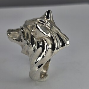 Wolf Ring Handmade Stering Silver Direwolf Ring 3d Wolf Head Ring - Etsy