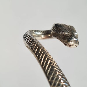 Snake Bangle Sterling Silver Handmade - Etsy