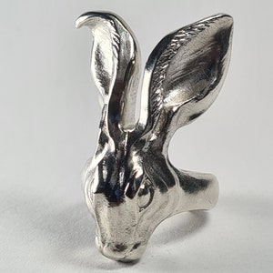 Hare Ring Sterling Silver Handmade - Etsy