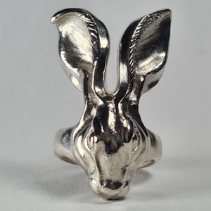 Hare Ring Sterling Silver Handmade - Etsy