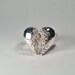 Broken Heart Ring Chunky Silver Ring Cracked Heart Open Statement Ring ...
