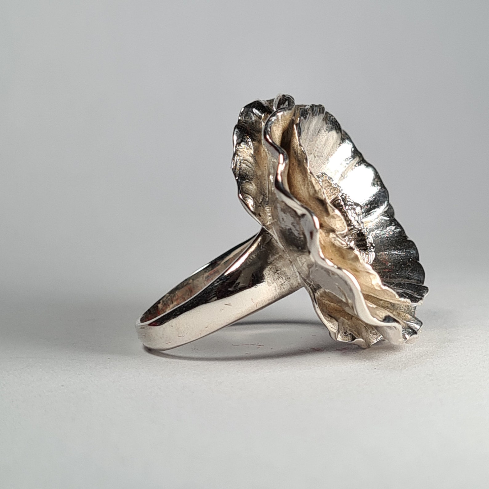 Poppy Ring Sterling Silver Handmade - Etsy