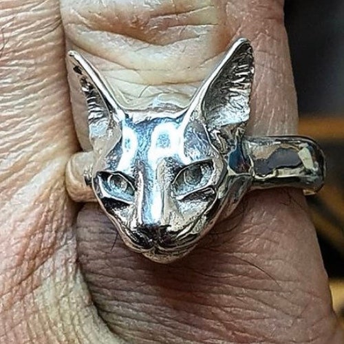 Claw Ring Sterling Silver Cat Claw Ring Fetish Bizarre - Etsy