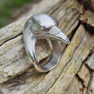 Eric the Crow Ring Bird Ring Large Animal Ring Raven Corvus Corvidae ...