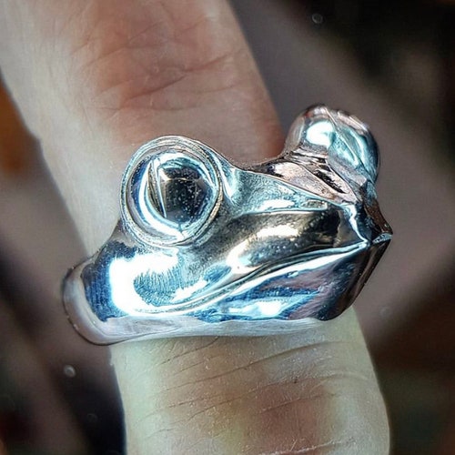 Tree Frog Ring Sterling Silver - Etsy