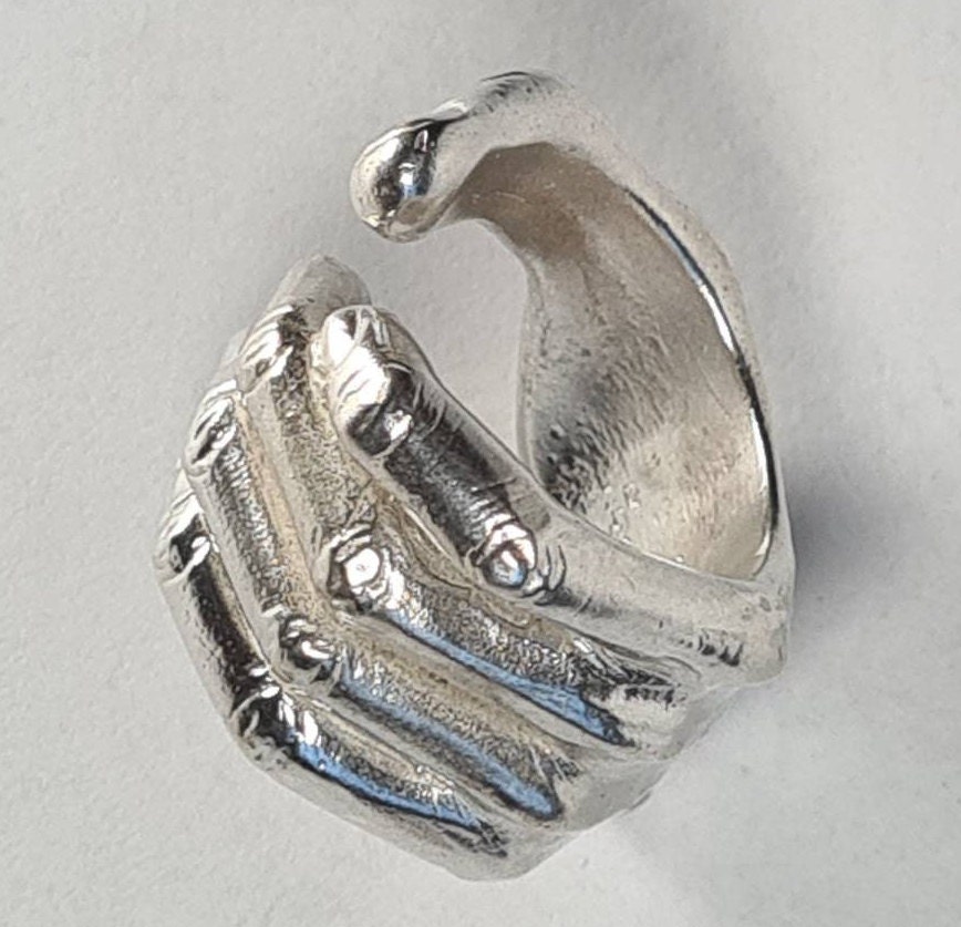 Massive Hand Ring Handmade Sterling Silver - Etsy