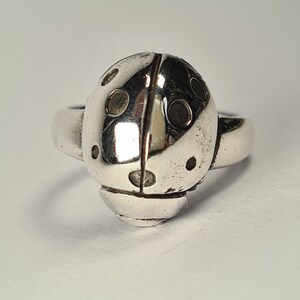 Ladybird Ladybug Ring Sterling Silver Handmade - Etsy