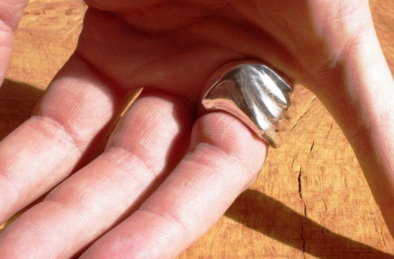 Massive Hand Ring Handmade Sterling Silver - Etsy