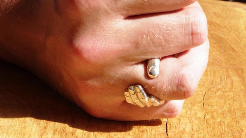 Massive Hand Ring Handmade Sterling Silver - Etsy