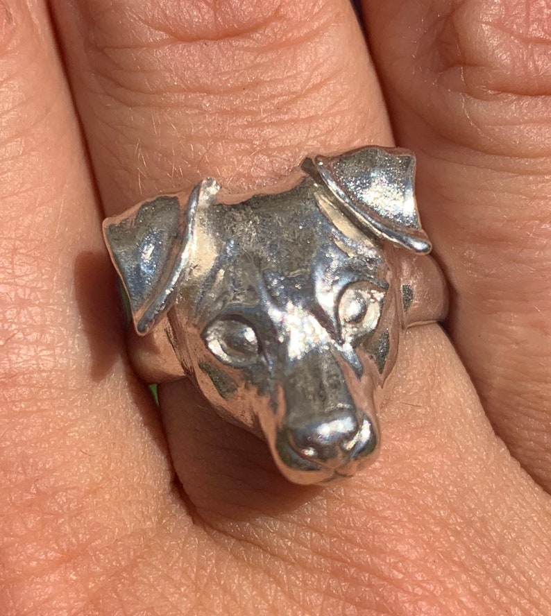 Jack Russell Ring Dog Ring Sterling Silver Handmade Gold - Etsy