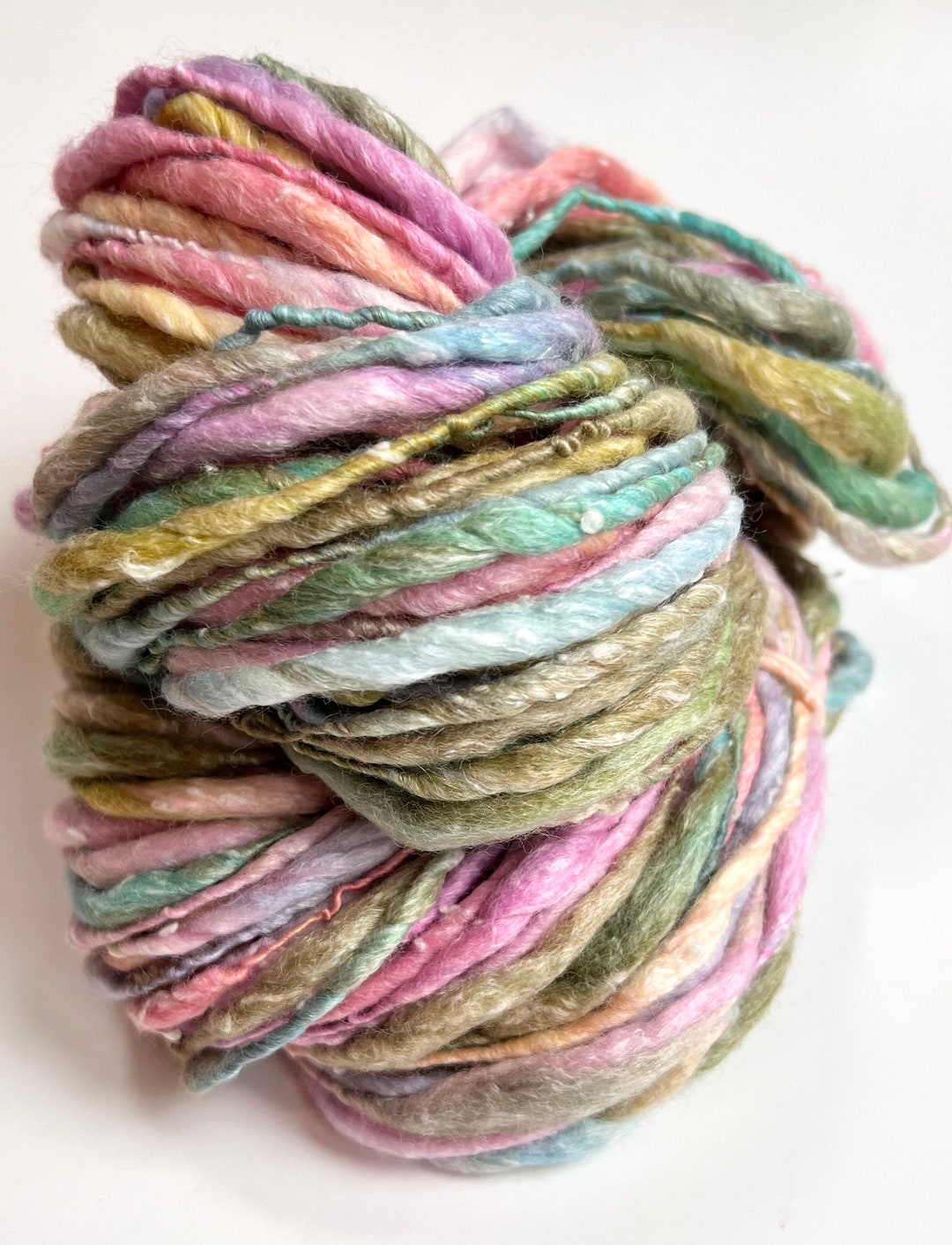 Handspun Yarn, Art Yarn, Single Ply, Wool, Thick and Thin, Slub, Bulky ...