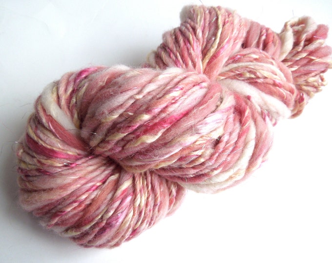 Pink Tutu Handspun Art Yarn Thick and Thin - Etsy