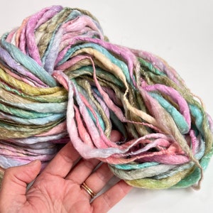 Handspun Yarn, Art Yarn, Single Ply, Wool, Thick and Thin, Slub, Bulky ...