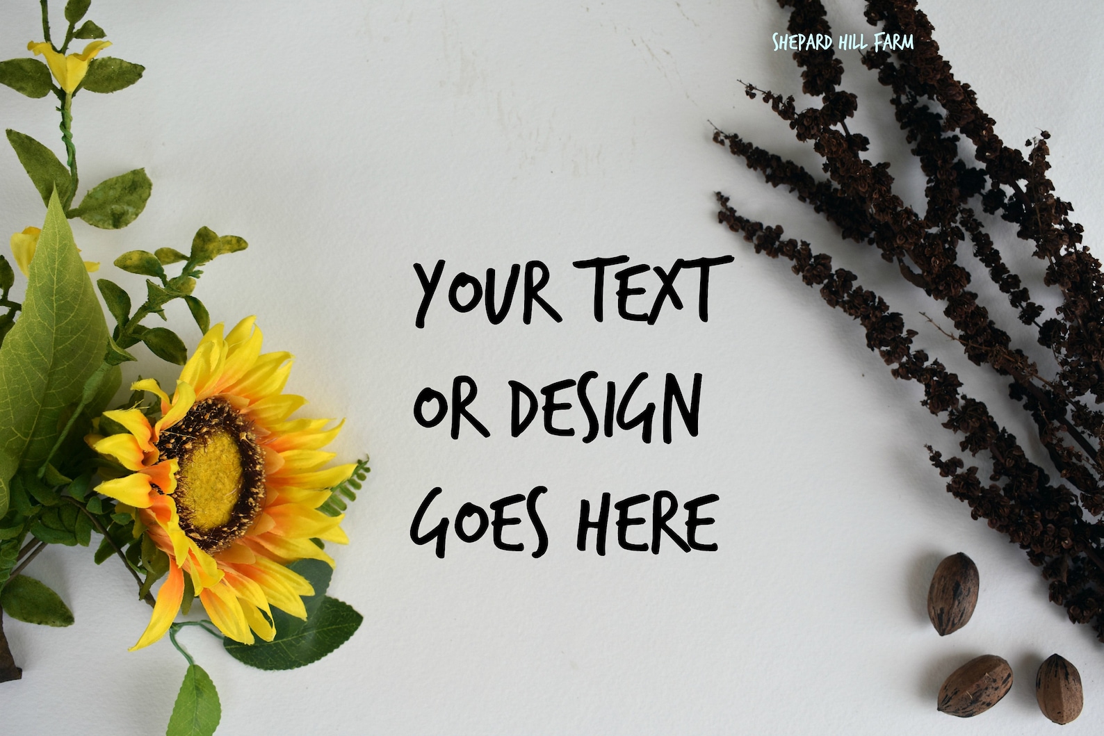Sunflower and Dried Flowers Mockup DIGITAL Download Styled Photography ...