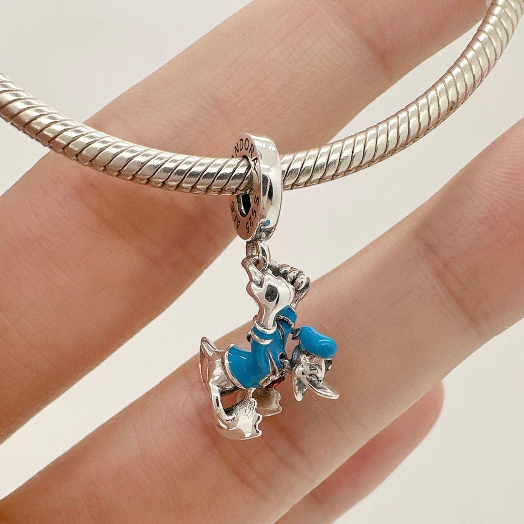 Donald Duck Dangle Charmsilver Charmcharm for Bracelet - Etsy