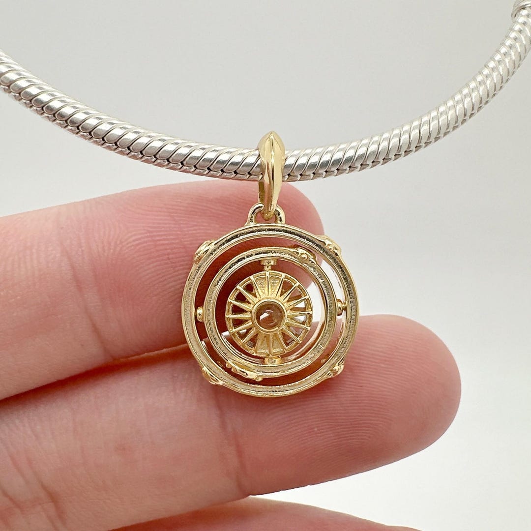 Spinning Astrolabe Dangle Charmbracelet Charmcharm for Bracelet - Etsy