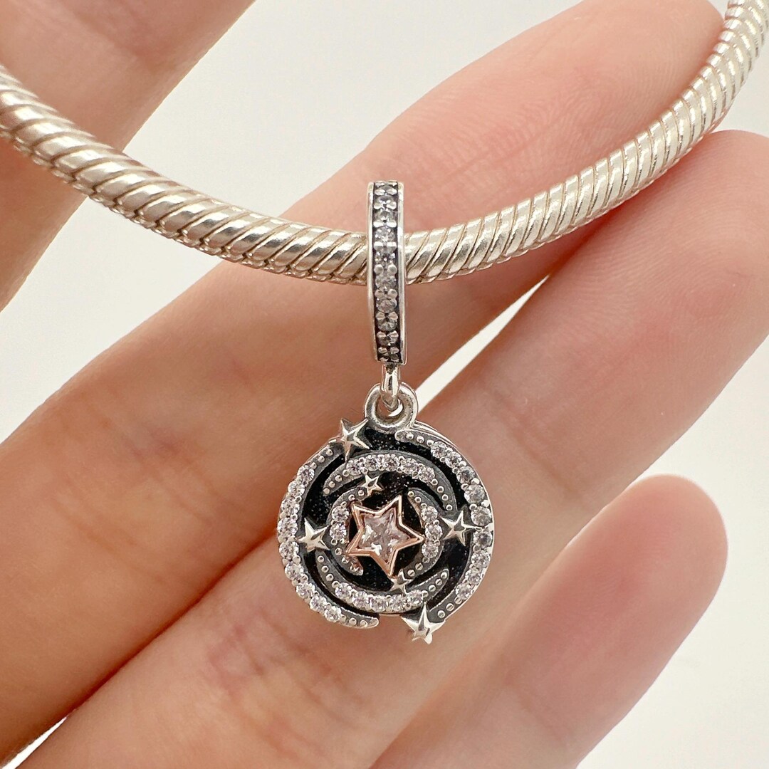 Two-tone Shooting Star Double Dangle Charmsilver Charmcharm for ...