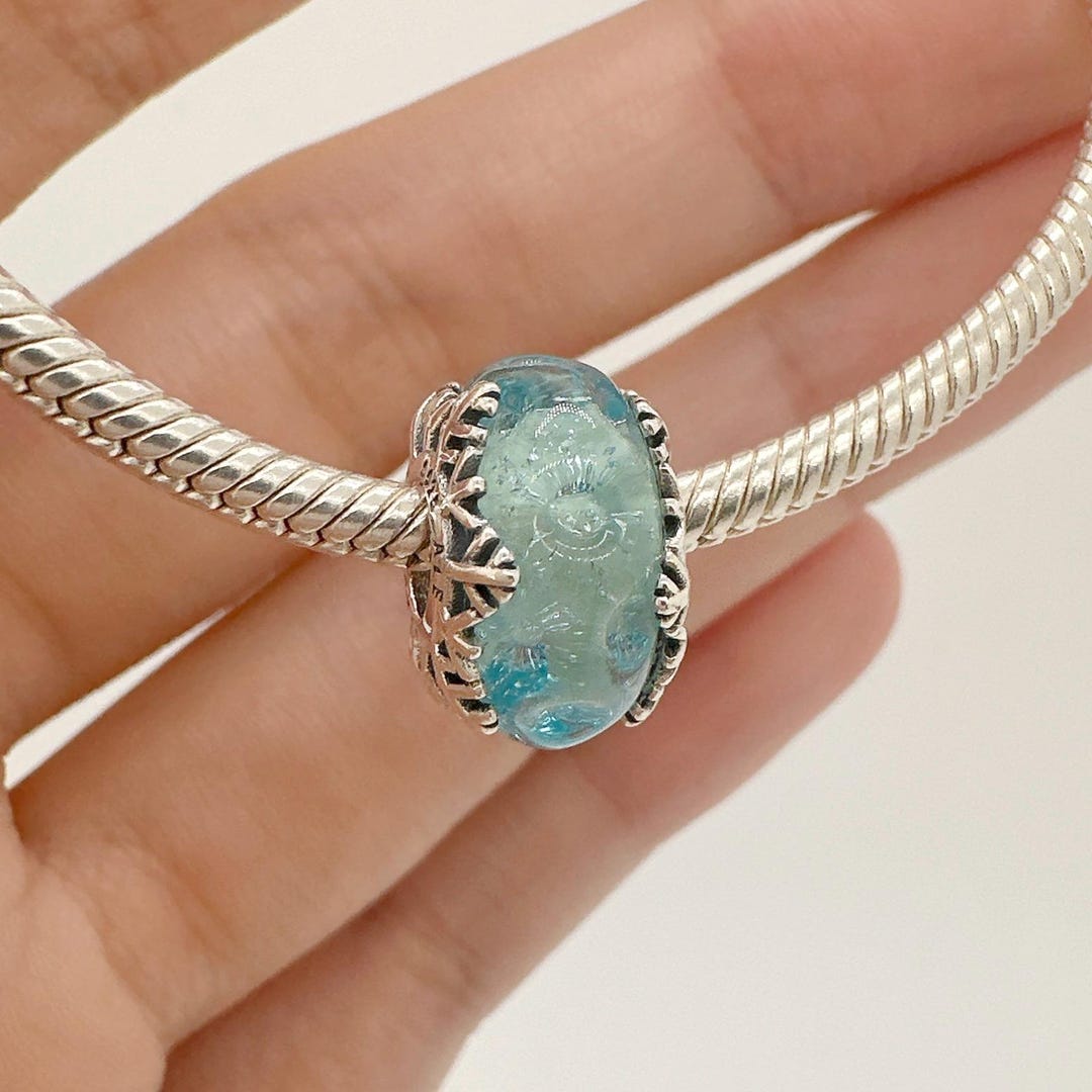 Winter Blue Snowflake Murano Charmsilver Charmcharm for Bracelet - Etsy