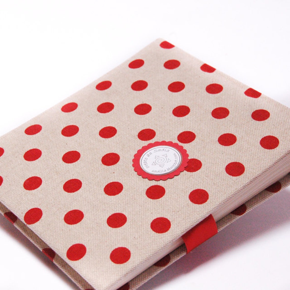Small Linen Photo Album Red Polka Dots, 6"x8" 30 Sheets - Etsy
