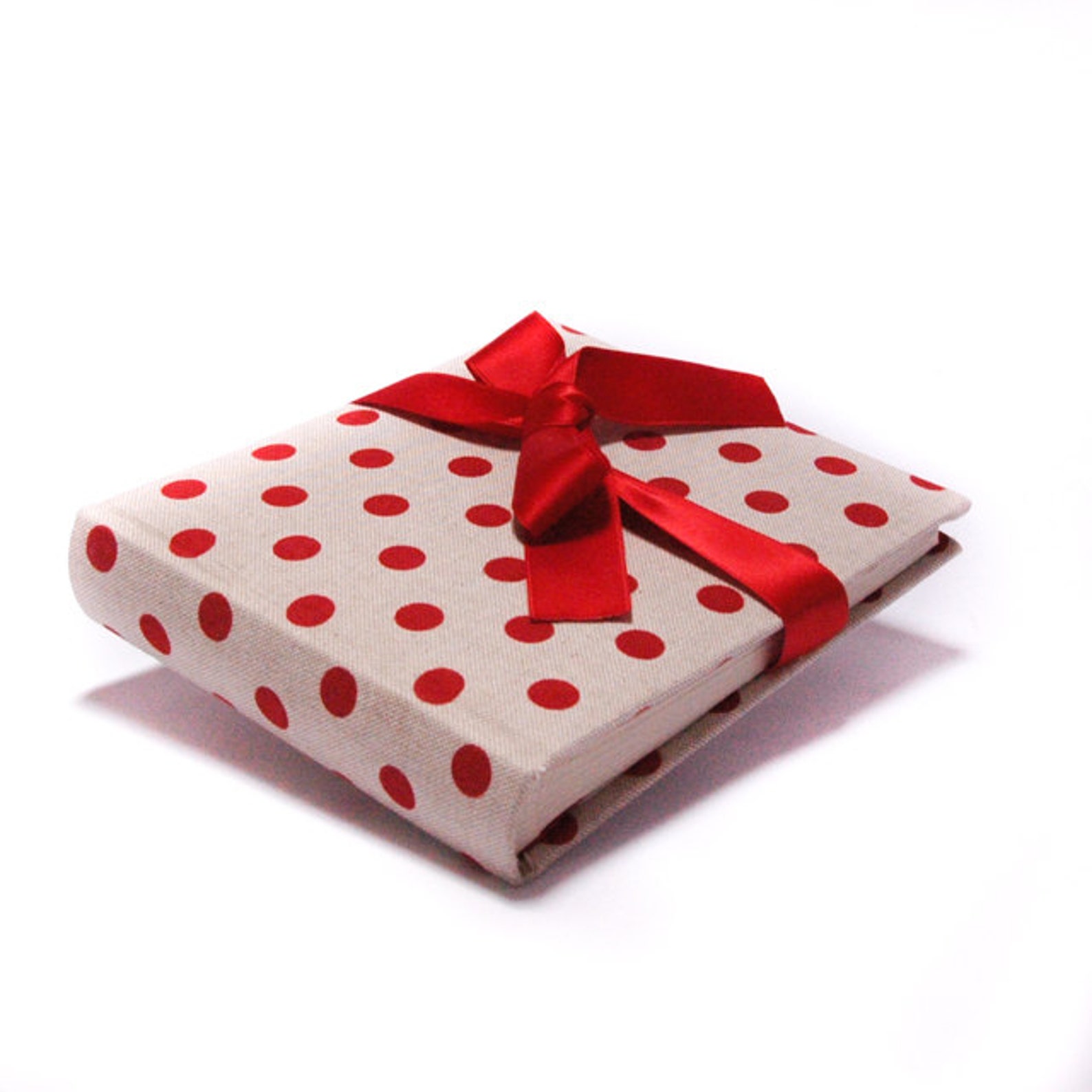Small Linen Photo Album Red Polka Dots, 6"x8" 30 Sheets - Etsy