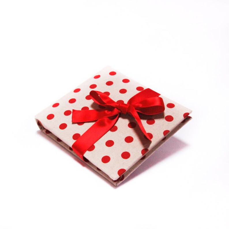 Small Linen Photo Album Red Polka Dots, 6"x8" 30 Sheets - Etsy