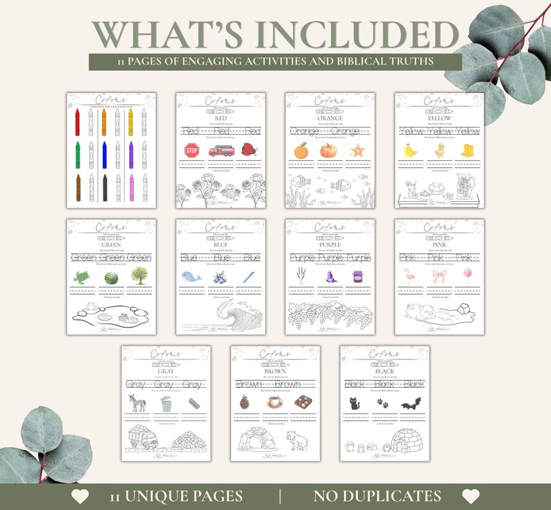 Preschool Colors Worksheets | Tracing, Writing, Recognition (PDF ...
