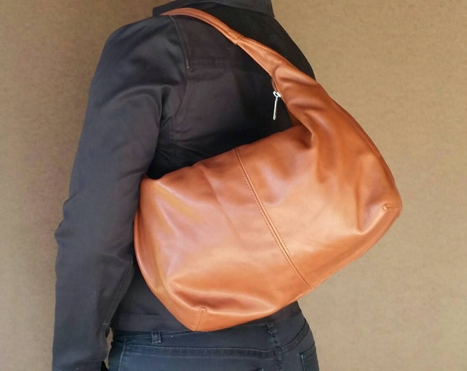 Rustic Leather Hobo Purse Unique Bag Casual Everyday Handbag - Etsy