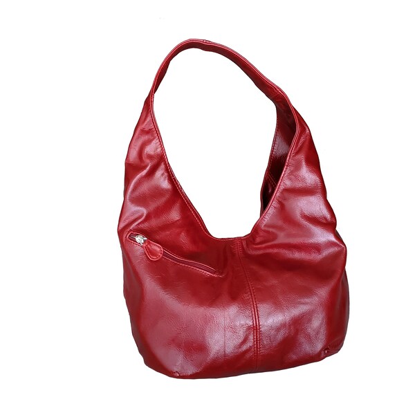Red Leather Bag - Etsy