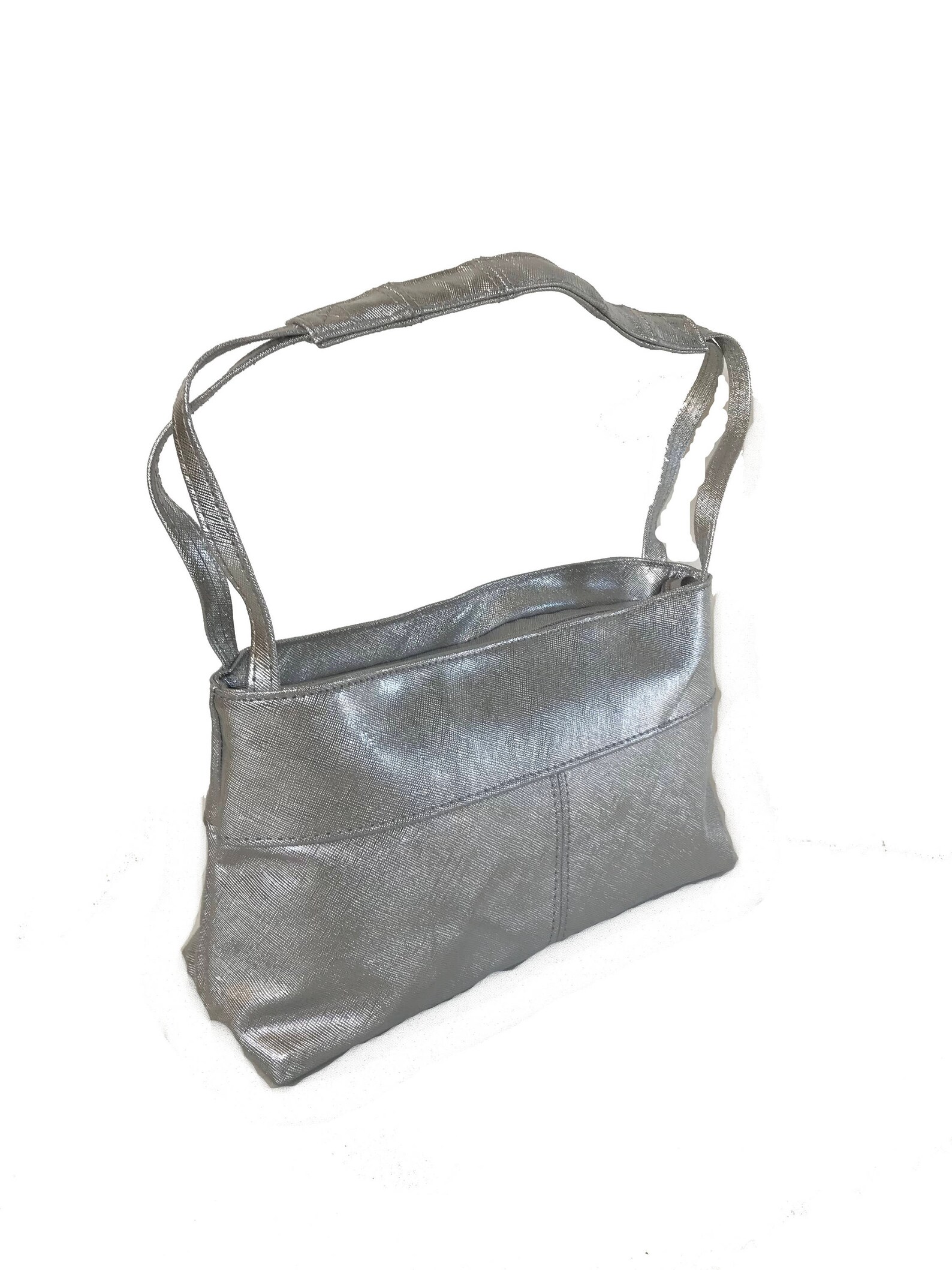 Silver Leather Bag Women Handbags Unique Fashion Purse - Etsy