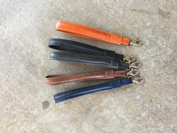 Leather Keychain Leather Purse Strap Leather Wrist Strap | Etsy