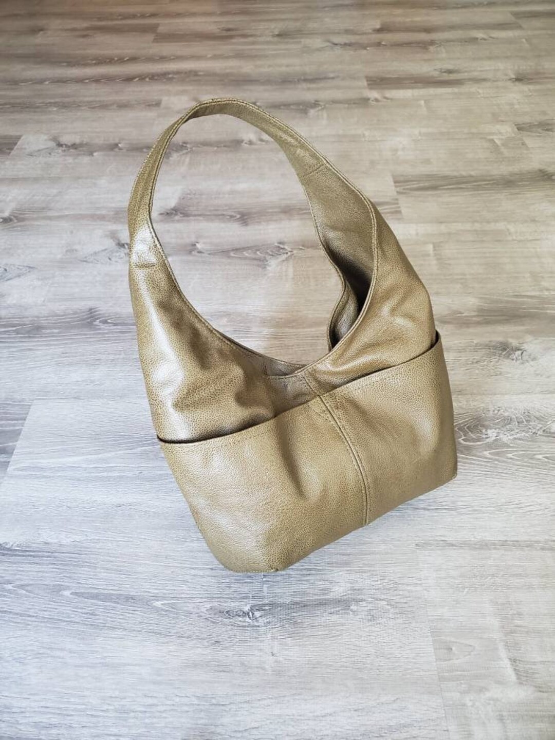 Olive Green Leather Shoulder Bag Classic Stylish Hobo - Etsy