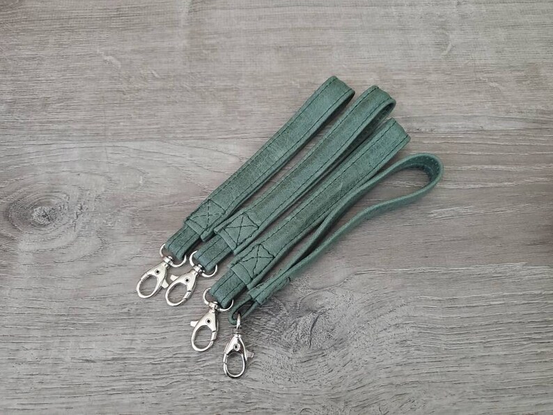 Leather Keychain Leather Purse Strap Leather Wrist Strap - Etsy
