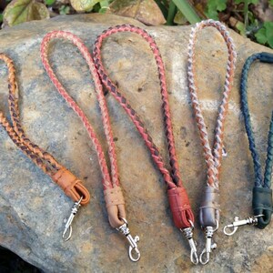 Leather Keychain, Leather Wrist Strap, Key Chain, Leather Bracelet ...