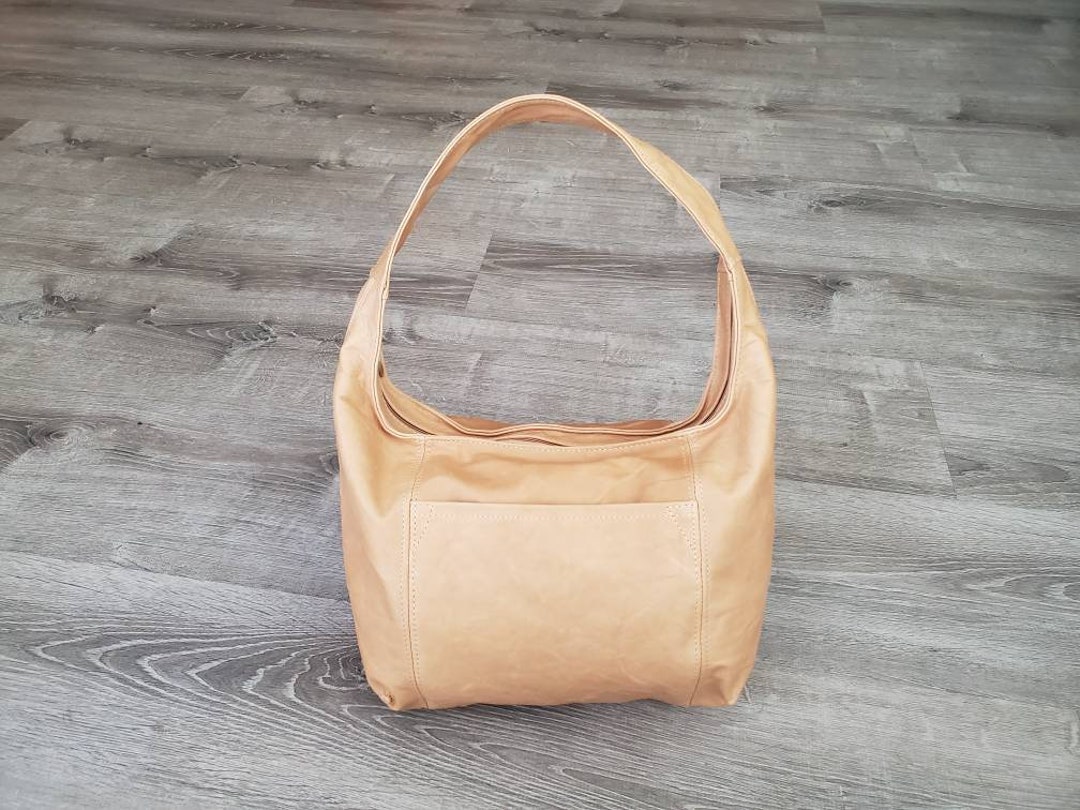 Distressed Camel Leather Bag, Bohemian Rustic Fashion Retro Shoulder ...