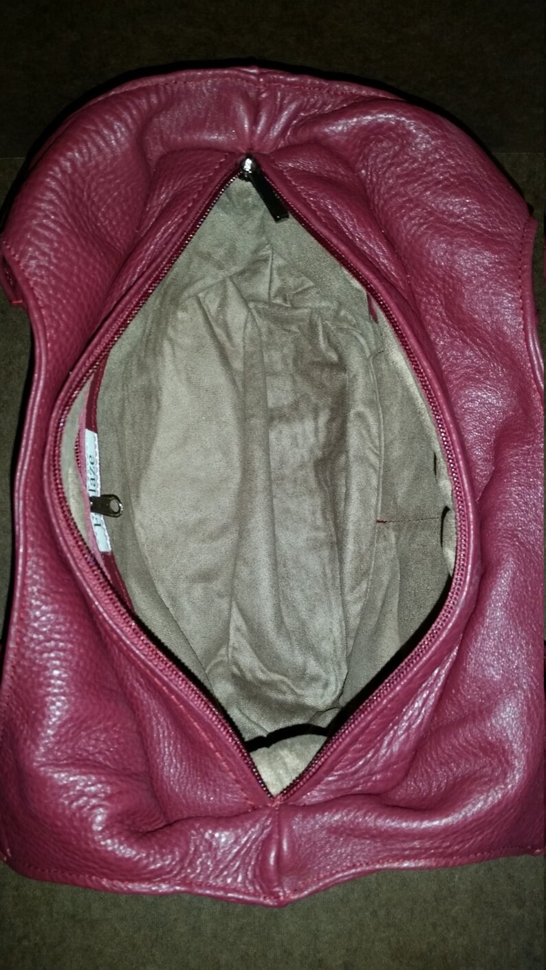 Leather Bag W/ Top Zip Everyday Casual Small Fashion Shoulder - Etsy
