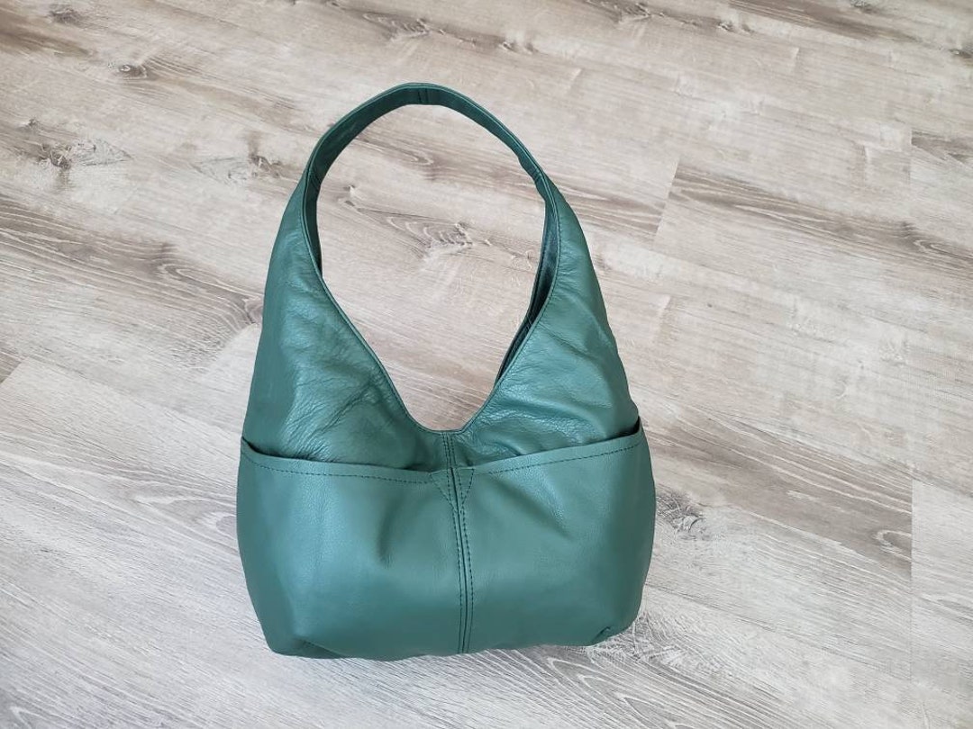 Green Leather Bag Classic Fashion Hobo Bags for Women - Etsy