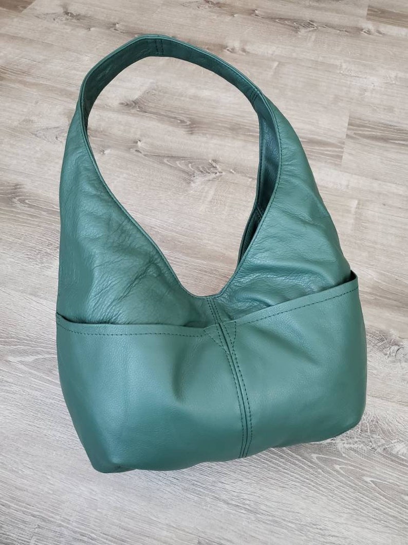 Green Leather Bag Classic Fashion Hobo Bags for Women - Etsy