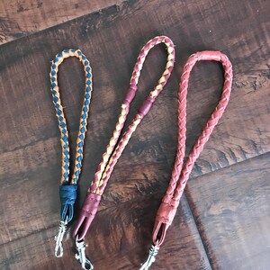 Leather Keychain, Leather Wrist Strap, Key Chain, Leather Bracelet ...