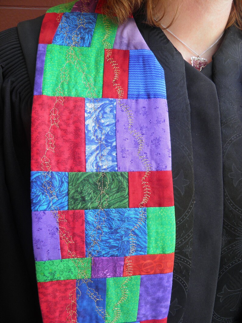 Clergy Stole - Multi-colored Jewel-tone Patchwork - Etsy