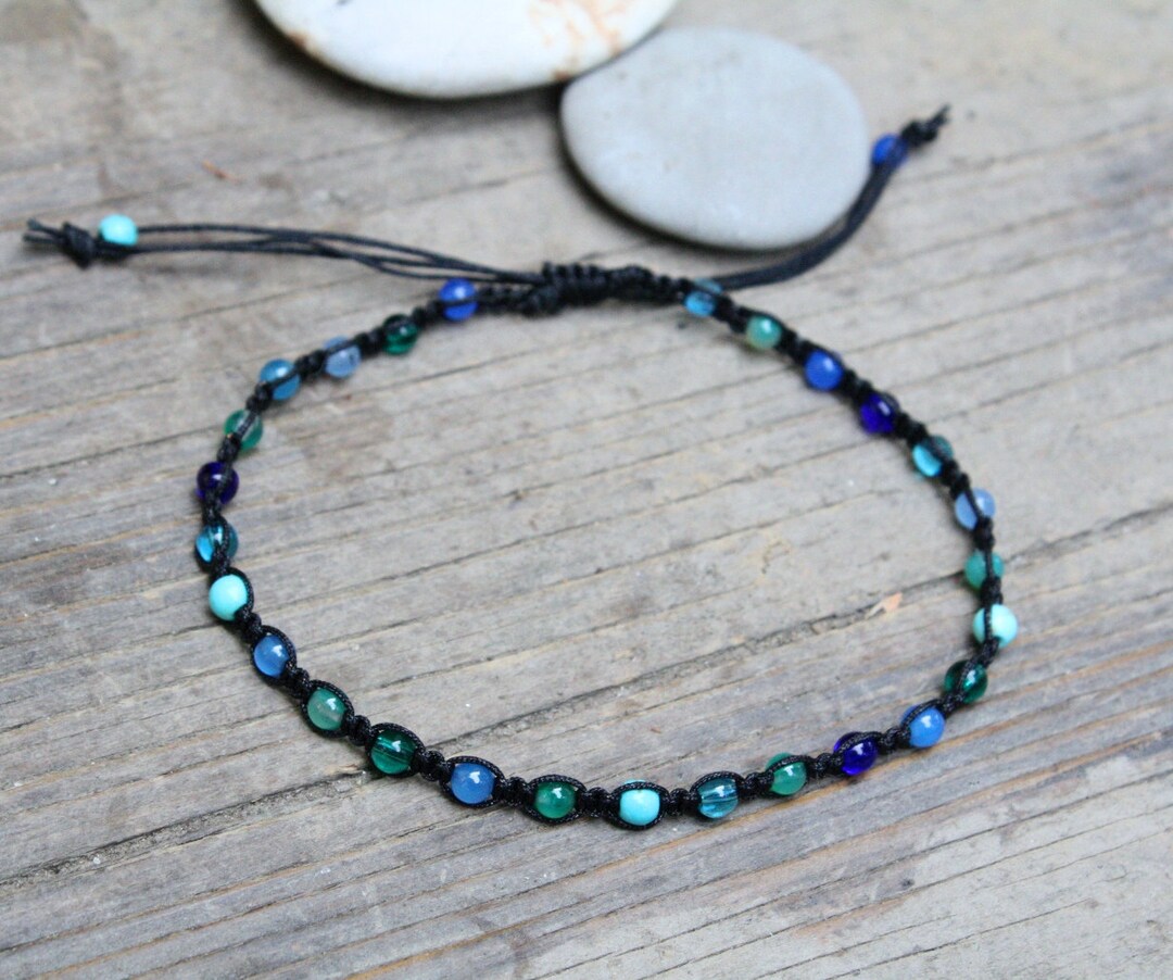 Adjustable Waterproof Ocean Anklet, Macrame Anklet, Beach Anklet ...