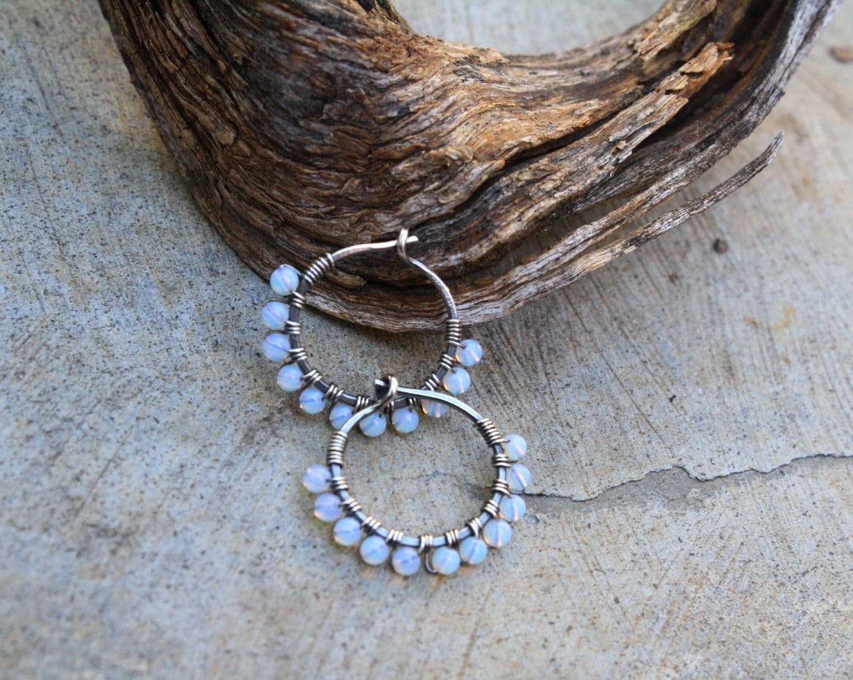 Sterling Silver Hoops 1/2 Inch Hoops Oxidized Silver Very | Etsy