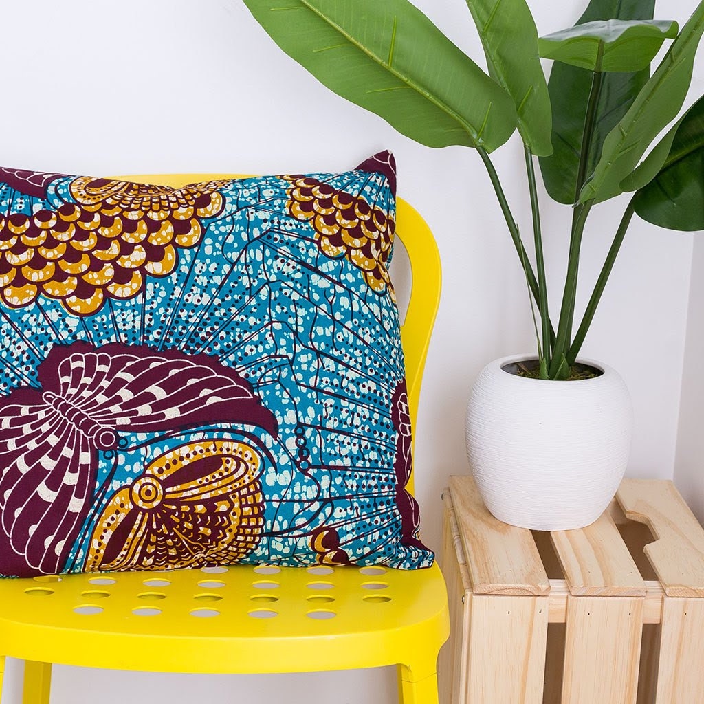 Handmade African Print, African Wax Pattern Throw Pillow Covers, Throw ...