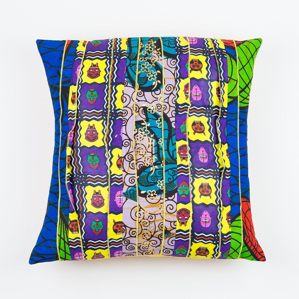 Handmade African Print, African Wax Pattern Throw Pillow Covers, Throw ...