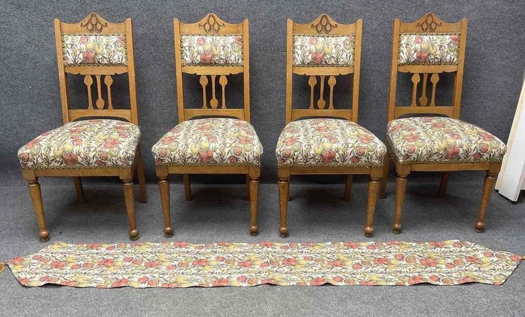 Four Antique Oak Chairs - FREE SHIPPING - Etsy